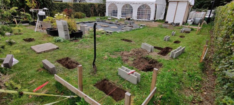 Punktfundament og første spadestik